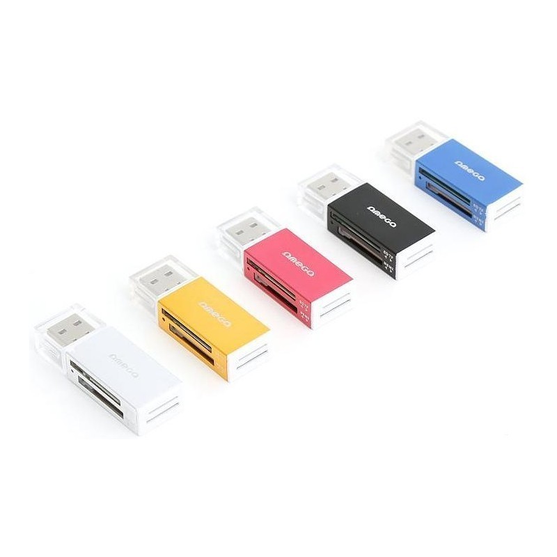 Omega card reader OUCRAY, yellow (42028) - Memory card readers - Nordic ...