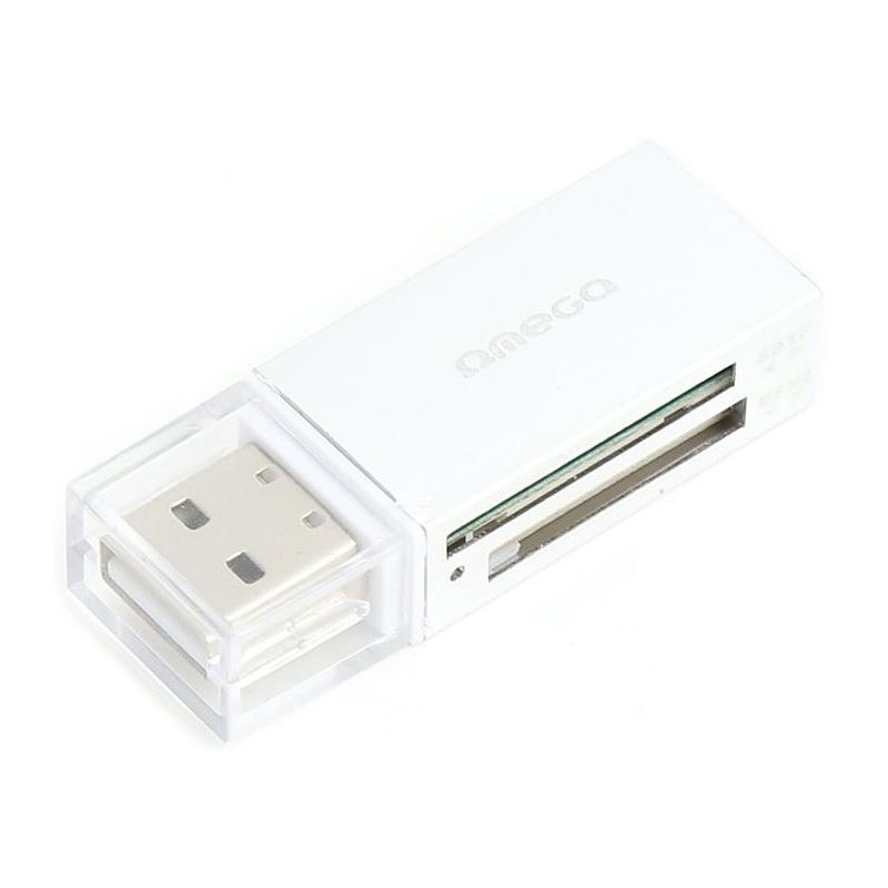 Omega card reader OUCRAW, silver (42027) - Memory card readers - Nordic ...