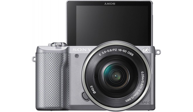 Sony a5000 + 16-50mm Kit, silver - Mirrorless cameras - Nordic Digital